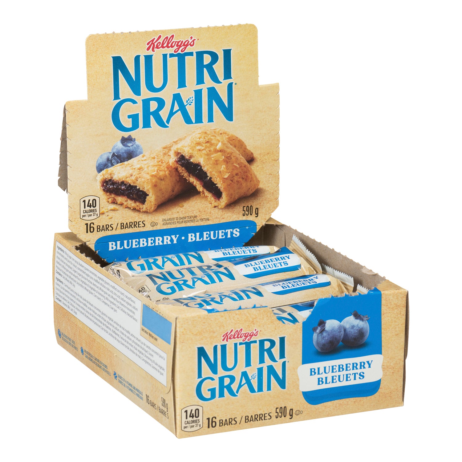Snack Bar Nutrigrain Blueberry - 48 x 37 g - Kellogg's - Restaurant an ...