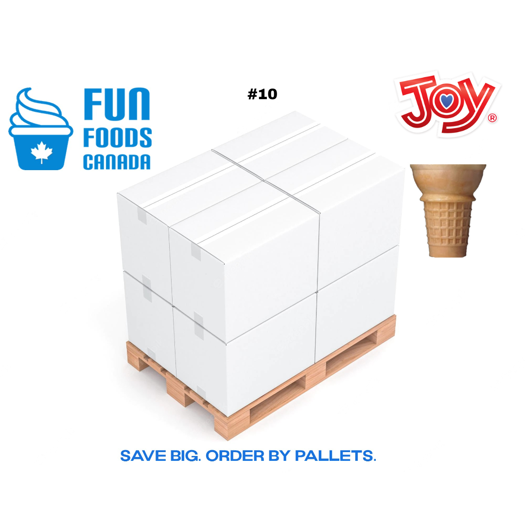 JOY #10 Flat Bottom Cake Cones | Joy Cone Co. | 8/112 Pack | 896 Count ...