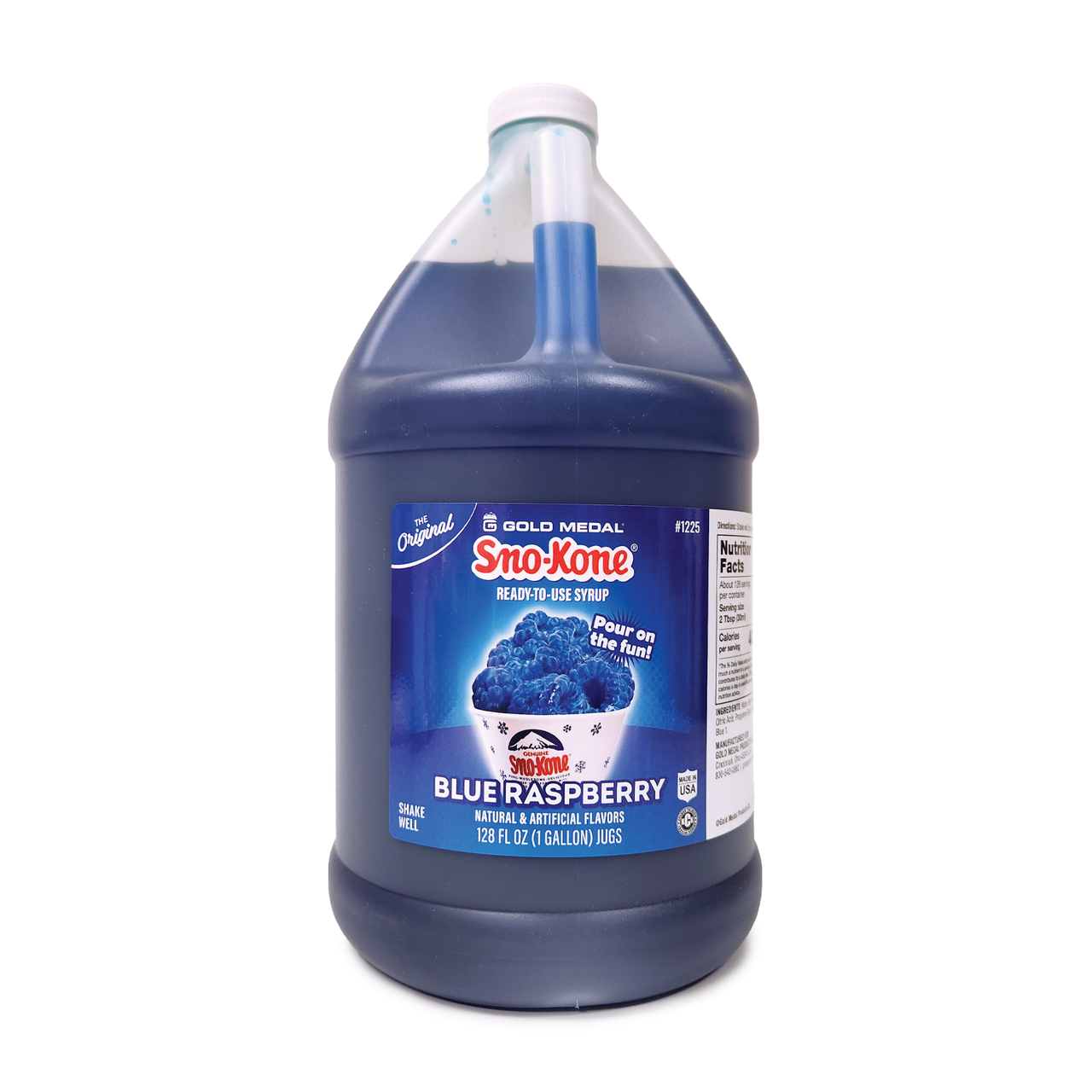 Blue Raspberry - Sno-Treat Sno-Kone® Syrup and Slush Mix - 4 x 1 Gallo ...