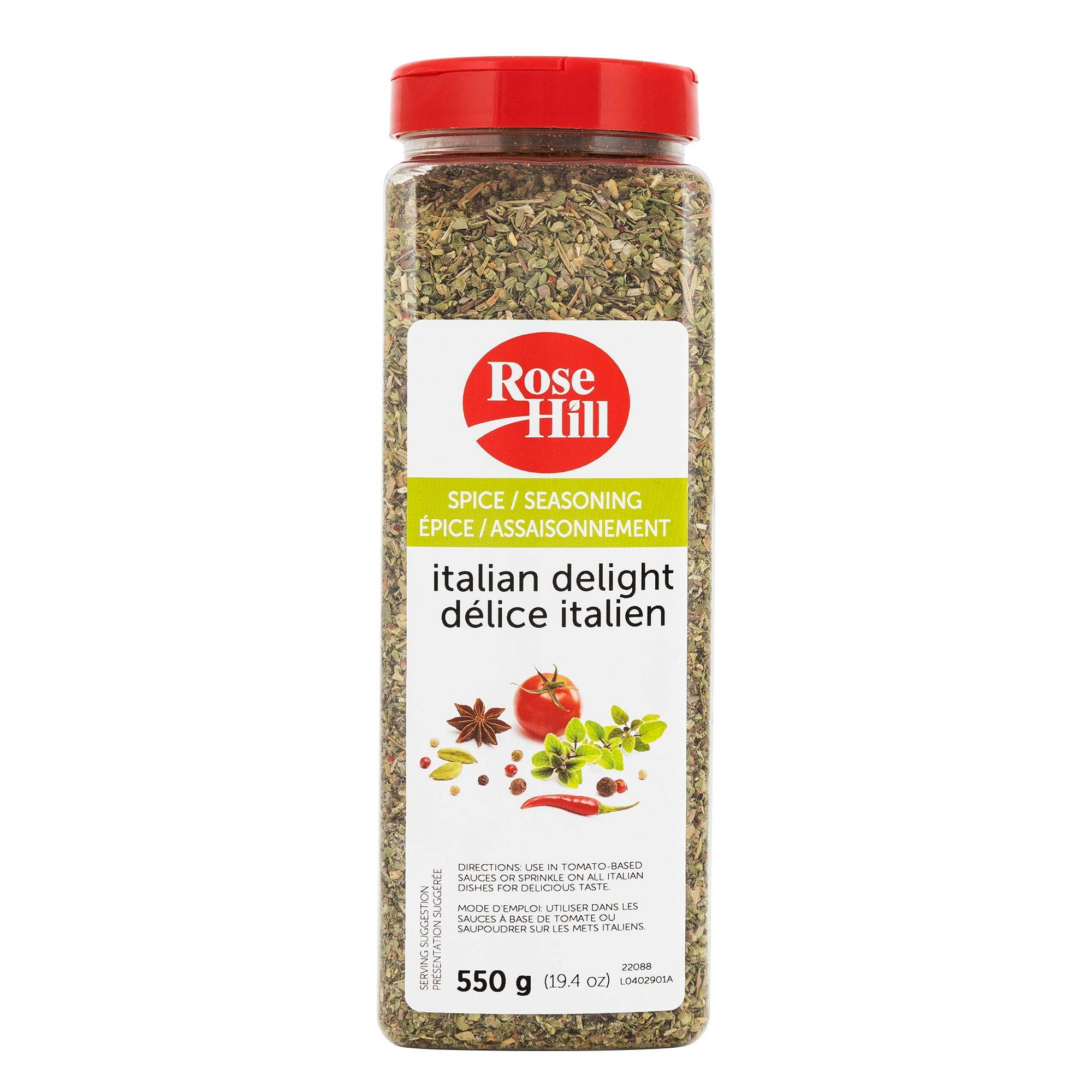 Rose Hill Italian Delight Seasoning - 4 x 550 g - Grocery and Food Ite ...