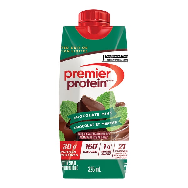 High-protein Chocolate Mint Shake - 18 x 325 mL - Premier Protein - He ...