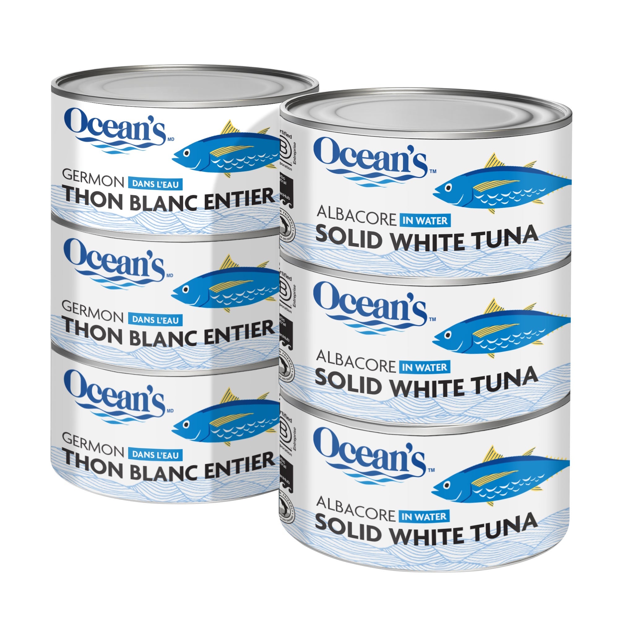 Ocean’s Solid White Albacore Tuna - 24 × 184 g - Grocery and Food Item ...