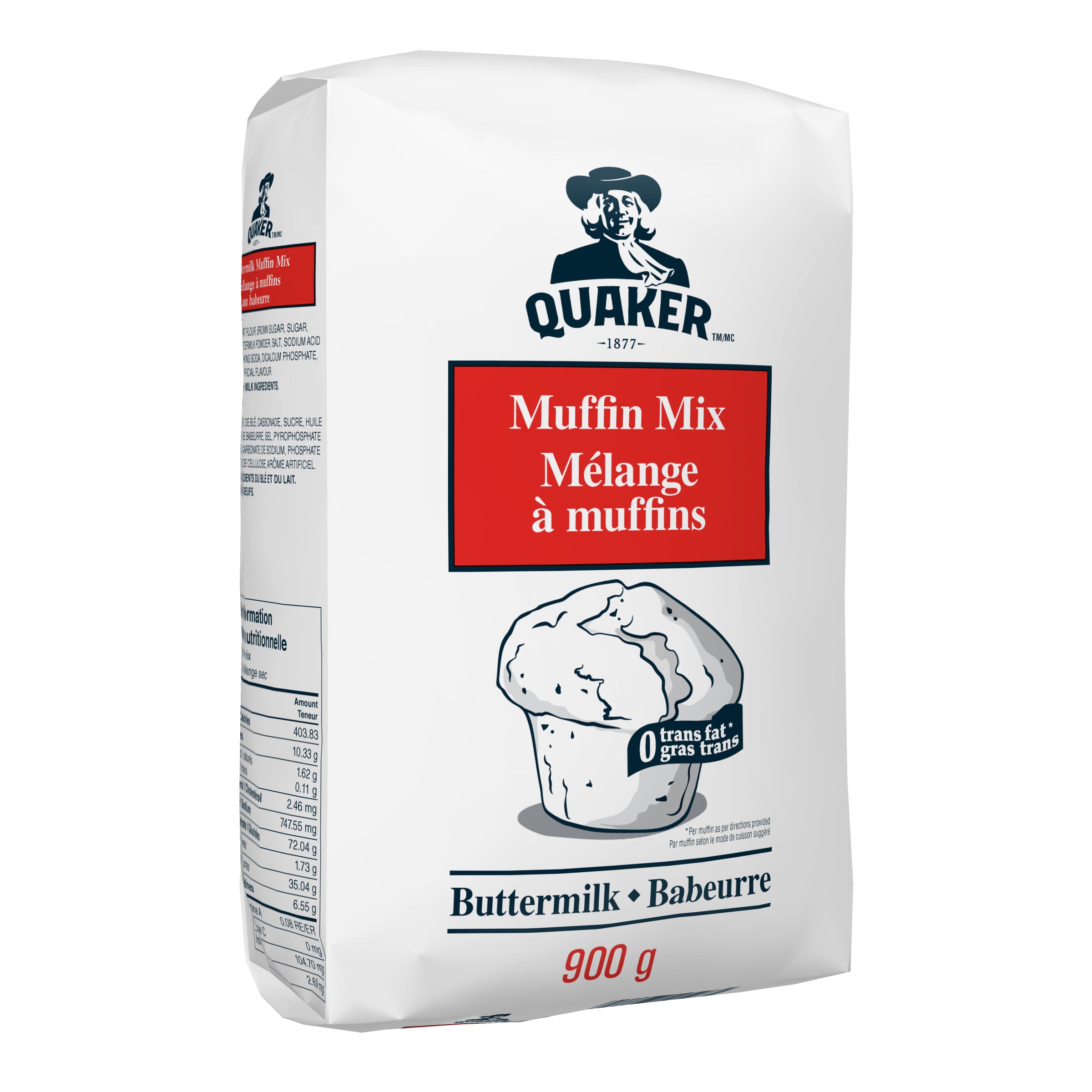 Muffin Buttermilk Mix - 12 x 900 Grams - Quaker - Baking Mixes and Ing ...