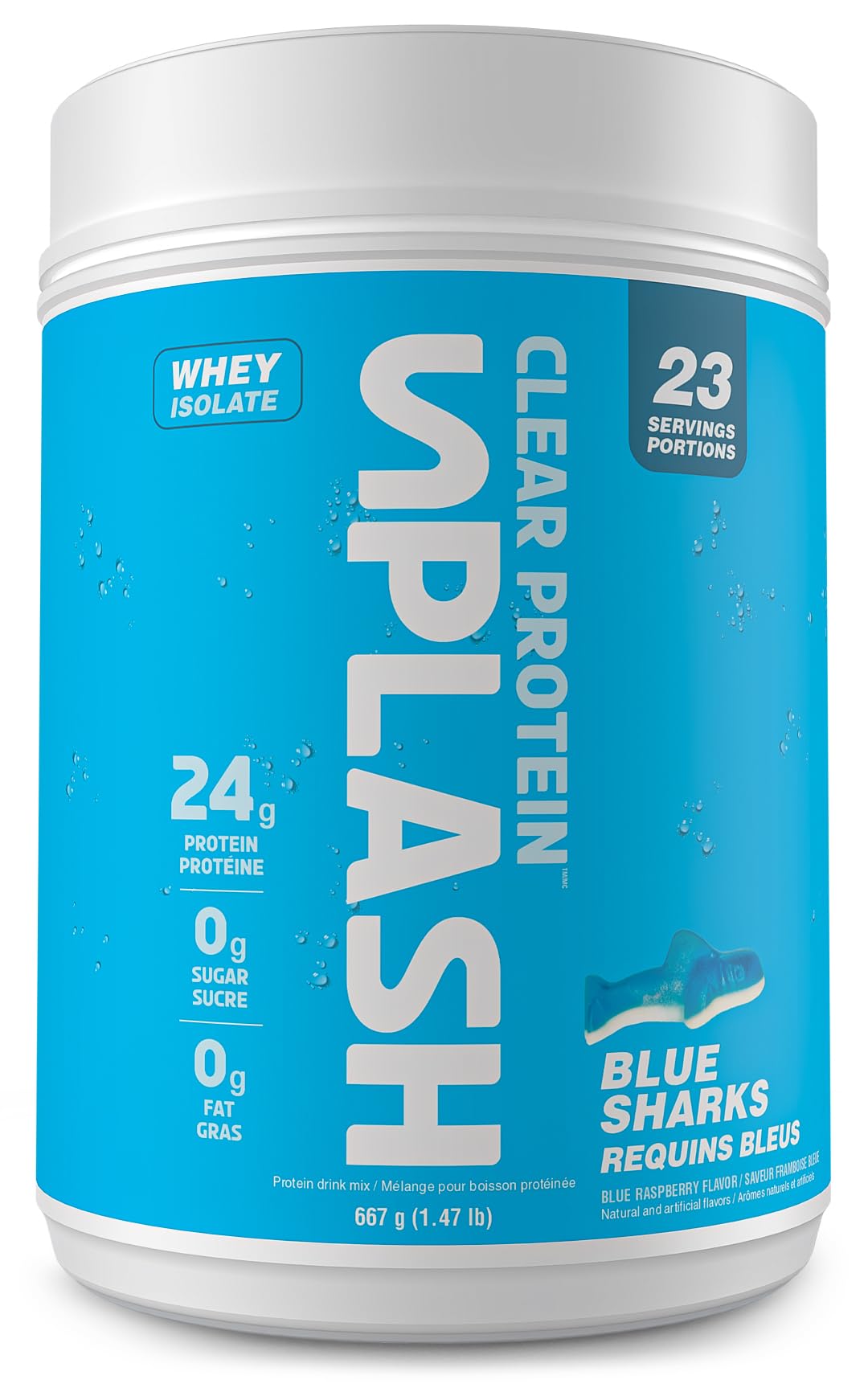 Revolution Nutrition – Splash Clear Isolate – Blue Sharks – 667 g - Ca ...