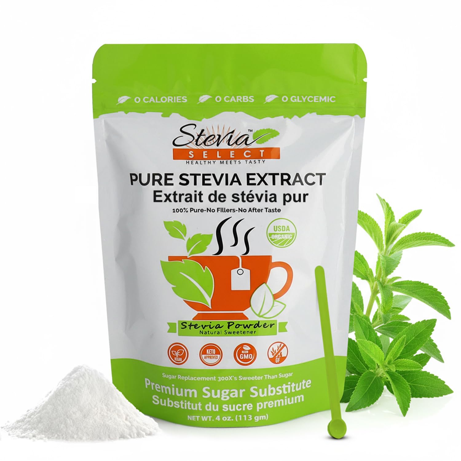 Stevia Select – Organic Stevia Extract – Original – 113g – Pure stevia ...