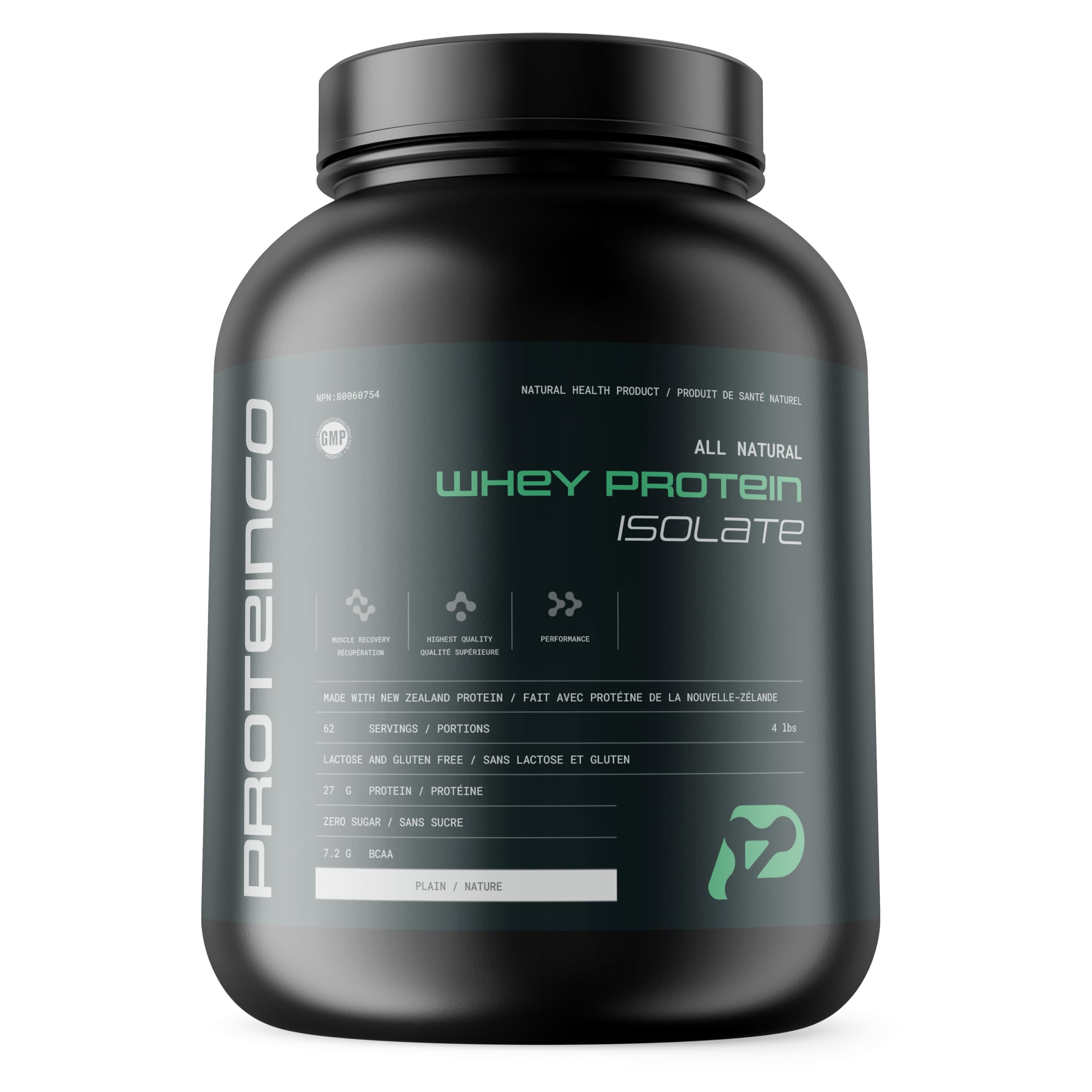 ProteinCo - Grass-Fed New Zealand Whey Protein Isolate Powder - Unflav ...