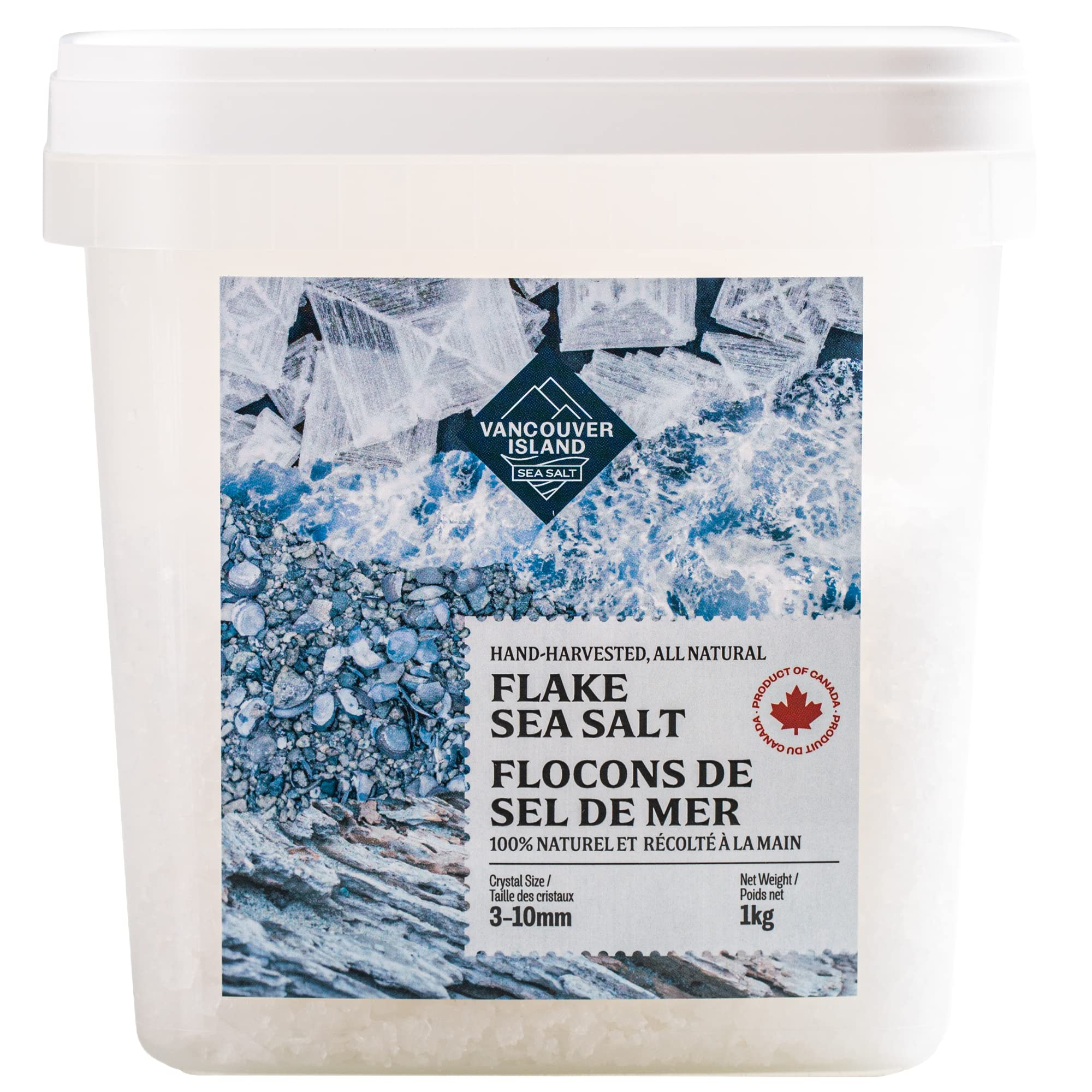 Vancouver Island Salt – Large Salt Flakes – Sea Salt – 1kg - Canadian ...