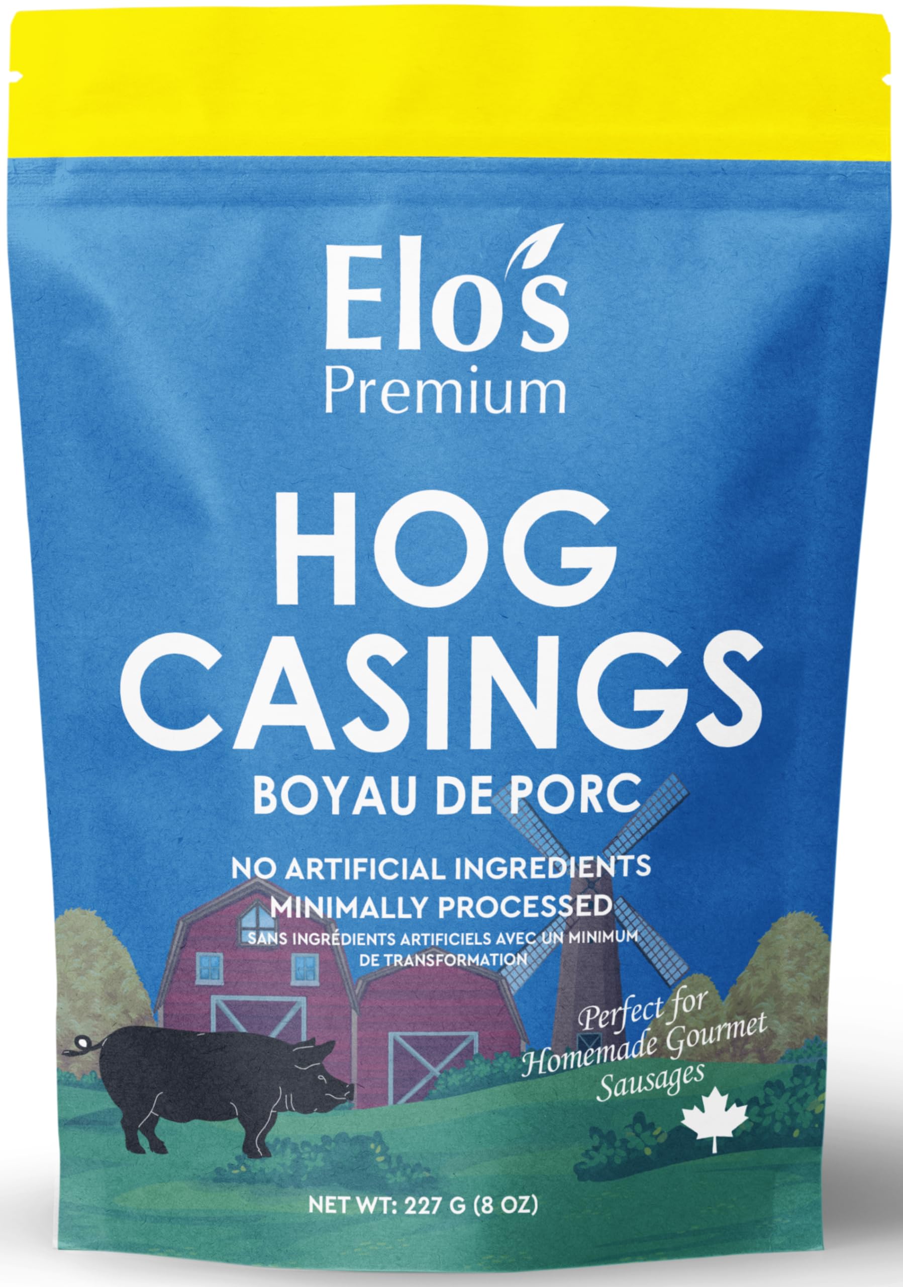 Elo’s Premium – Natural Hog Casing – Standard – 227g – Made in Canada ...