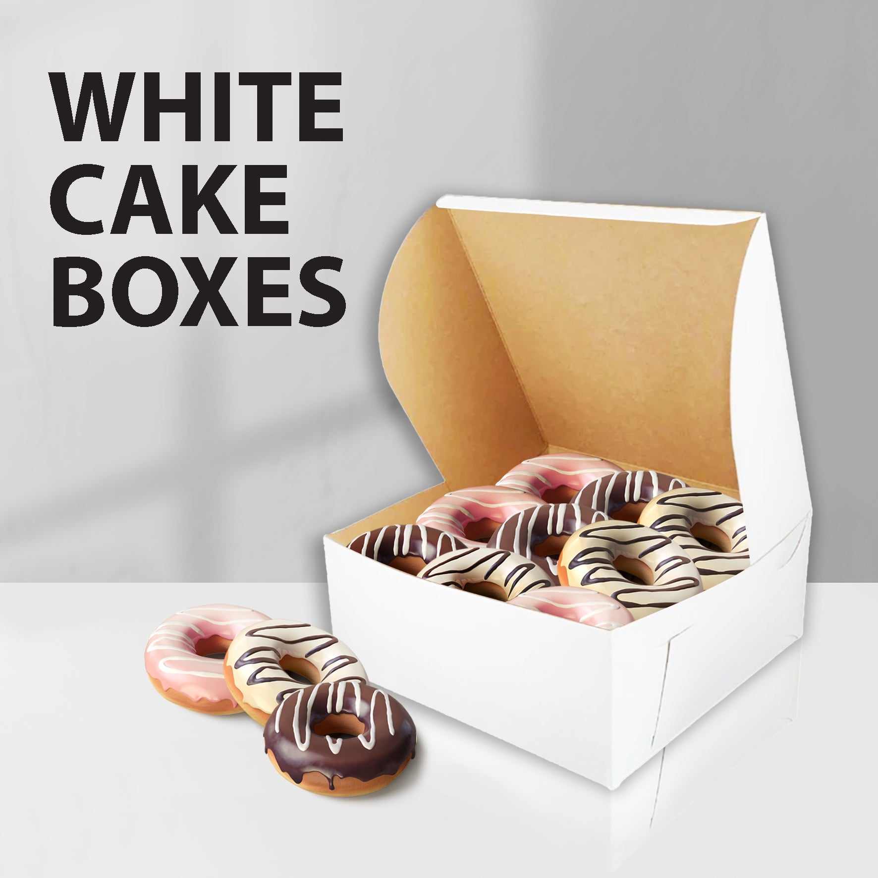 EB - White Cake Boxes - 12x12x6 – Fun Foods Canada