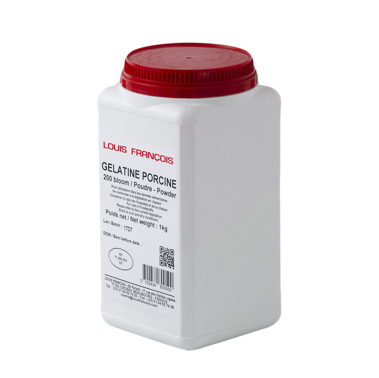 LOUIS FRANCOIS Porcine Gelatin Powder – 200 Bloom - 1kg - Canadian Dis ...