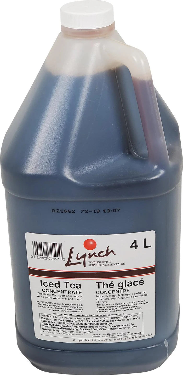 Iced Tea Concentrate – 2x4L - RTU 5+1 - Lynch - Ships Free Within Cana ...