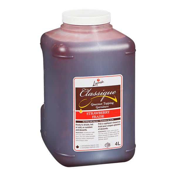 Classic Strawberry Gourmet Sundae Topping - 2X4L/CS - by Lynch Foods C ...