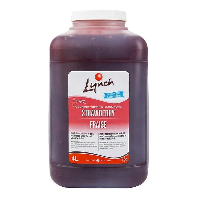 Classic Strawberry Gourmet Sundae Topping - 2X4L/CS - by Lynch Foods C ...