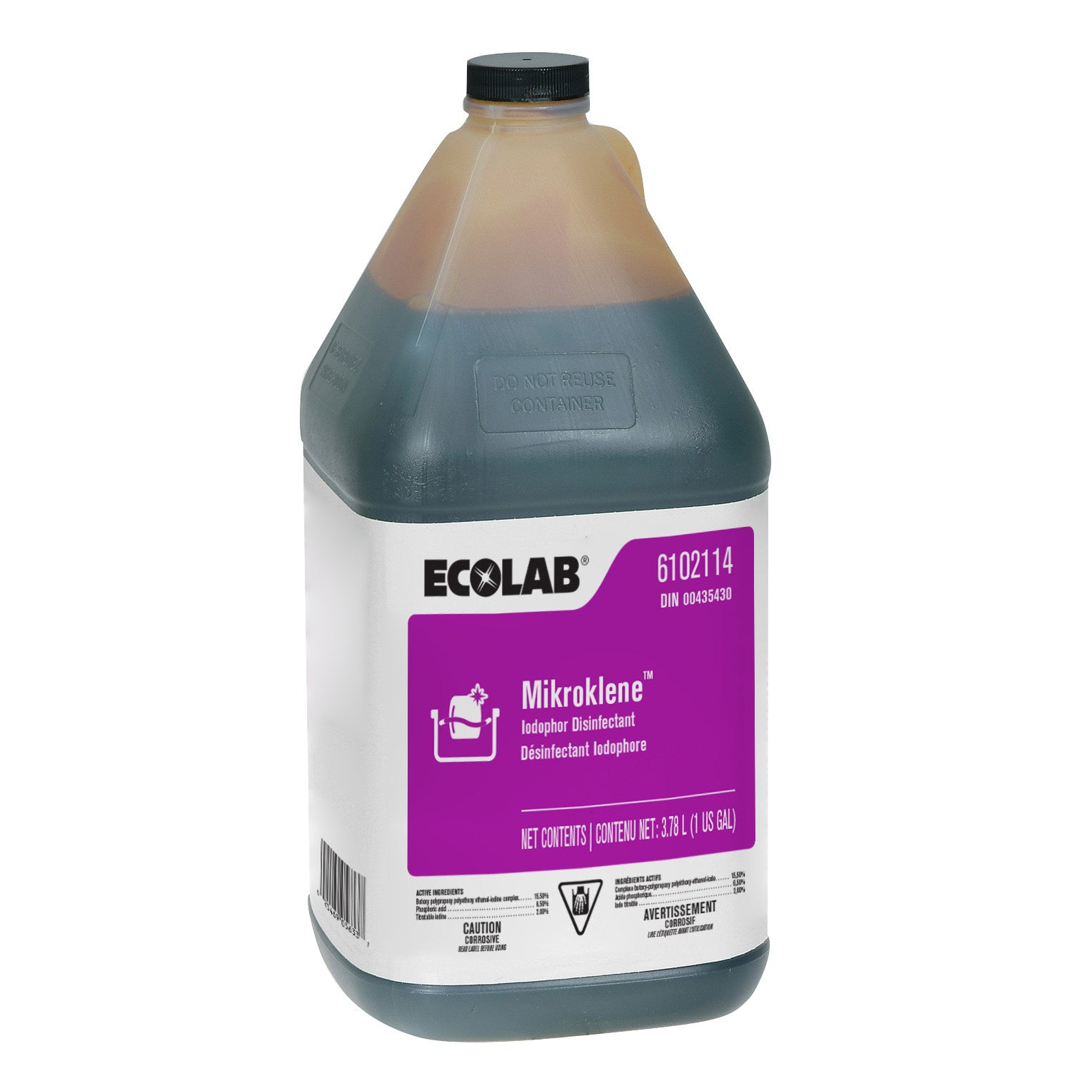 Sanitizer Liquid Dishwashing Mikroklene - 4 x 3.78 L - Ecolab - Packag ...