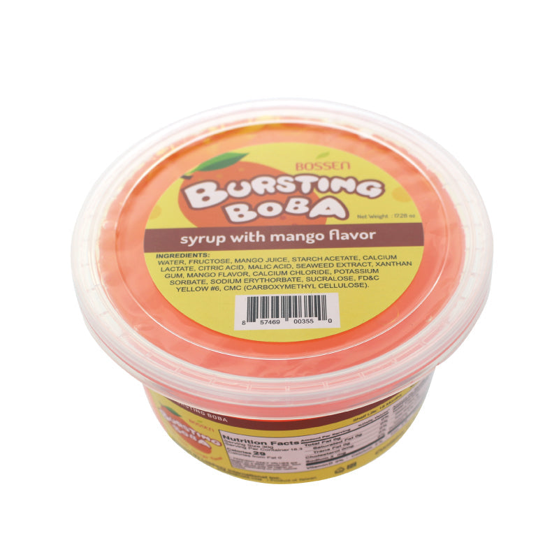 Mango Bursting Boba® | Popping Boba | 490g Mini Tub | 6 Mini Tubs Per ...