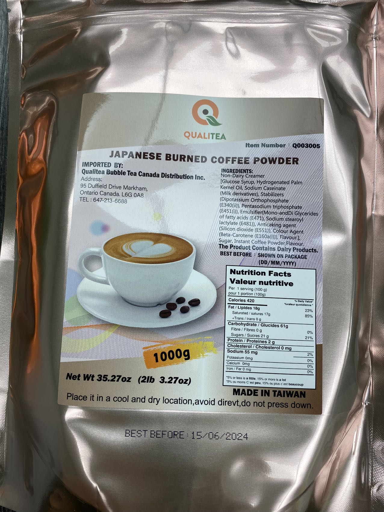 Japanese Burned Coffee powder 1Kg - Canadian Distribution – Fun Foods ...