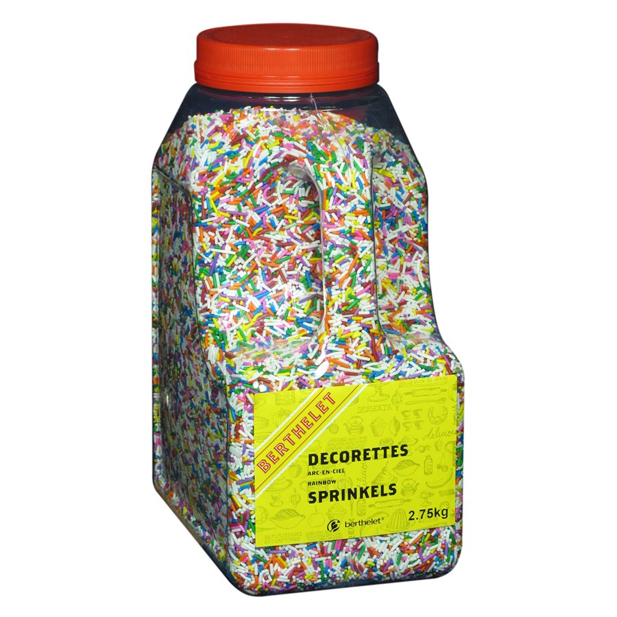 Rainbow Sprinkles Multicolored 2.75 KG Jar - Ships Free Within Canada ...