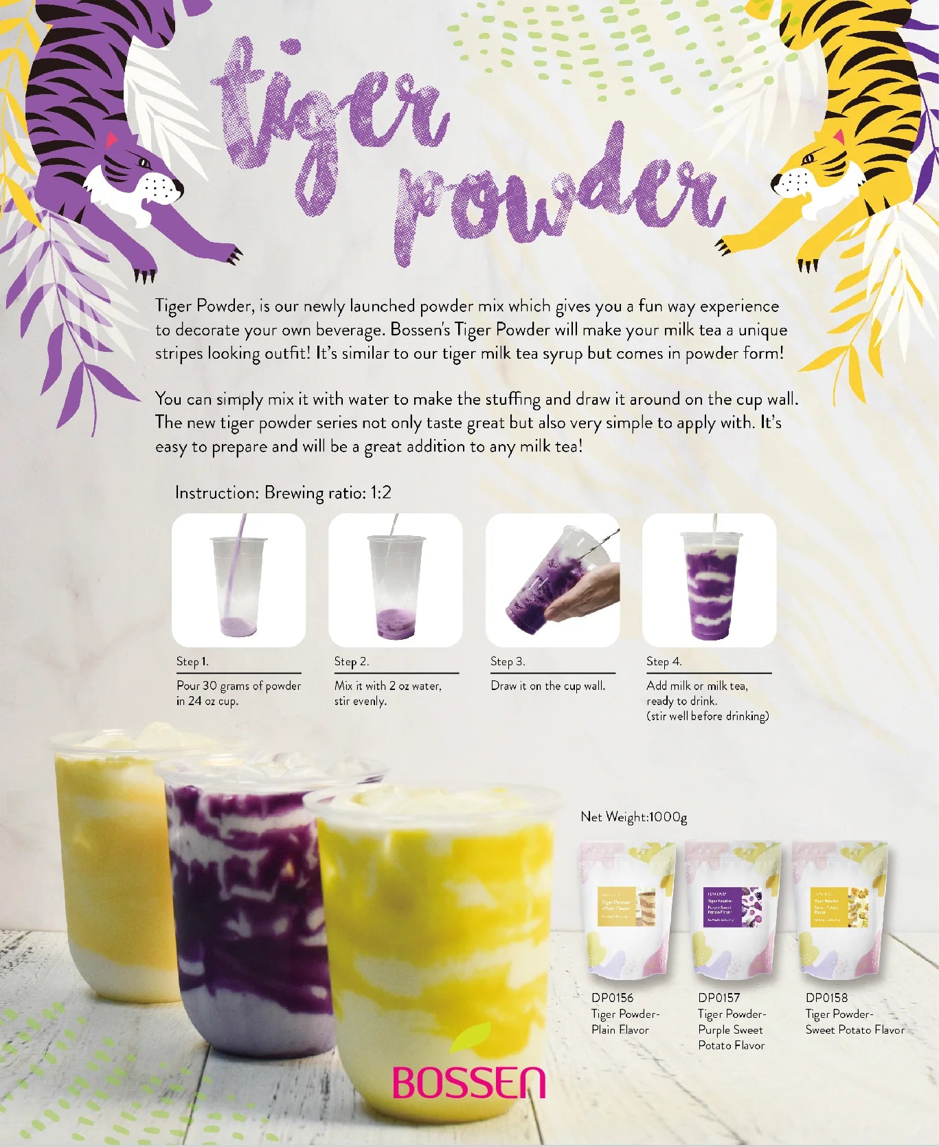 Tiger Powder - Purple Sweet Potato (Ube) Flavor | NEW | 2.2 Lbs. Bag ...