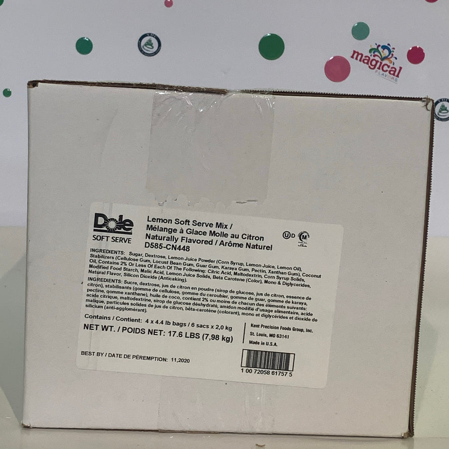Dole Lemon Soft Serve Mix - 4.4 Lbs. Bag - Case (4 X 4.4lb Bags) - Can ...