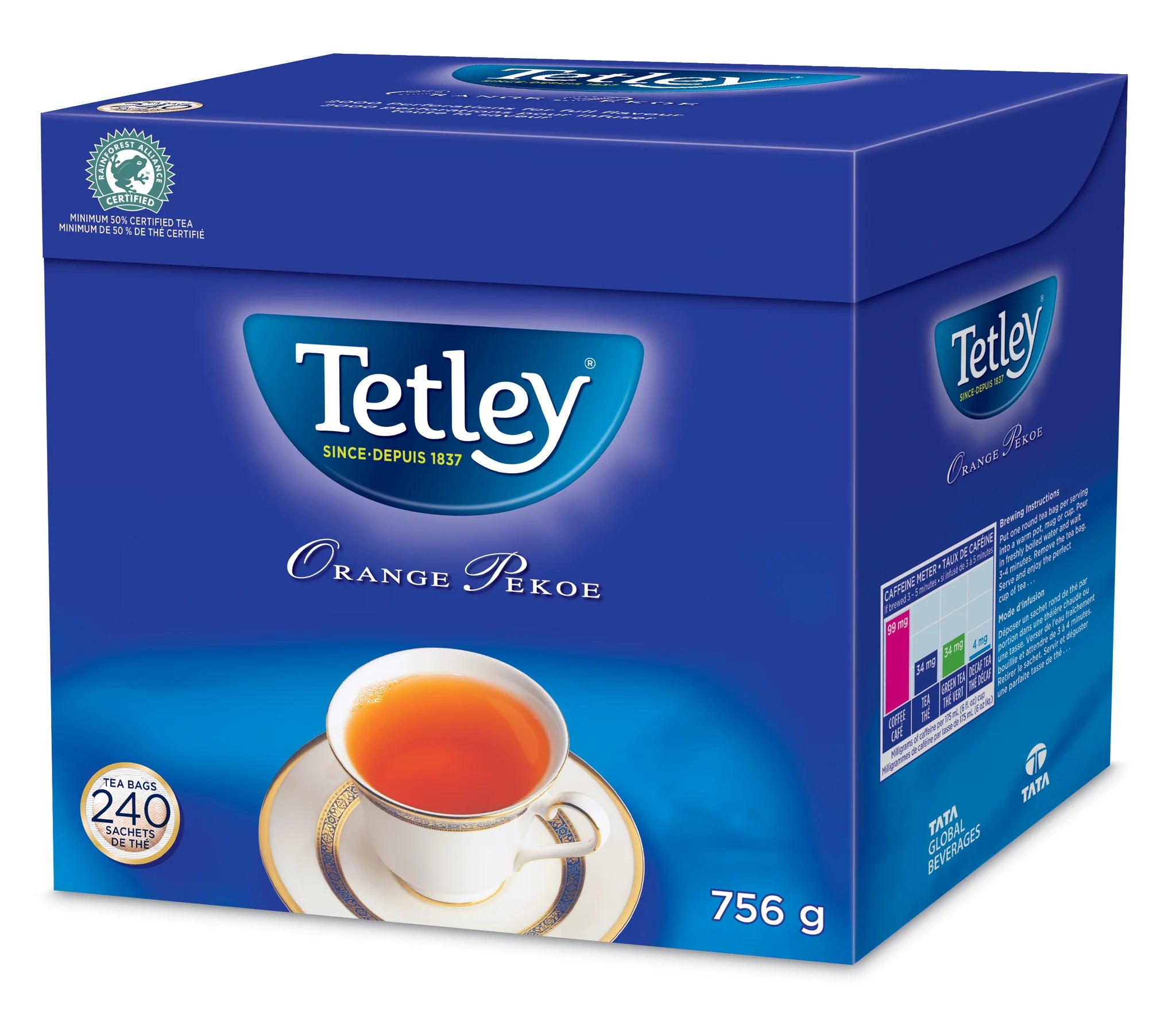 Orange Pekoe Loose Bags - Tetley - 4 x 250 CT – Fun Foods Canada